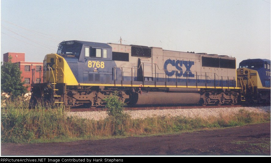 CSX 8768 leading Q615 at Lanett in the mid 2000s.